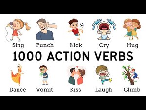 1000 Action Verbs | Common Action Verbs in English | Part 1 | English ...