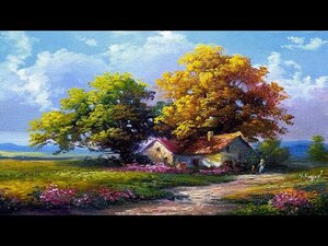 How I Paint Landscape Just By 4 Colors Oil Painting Landscape Step By ...